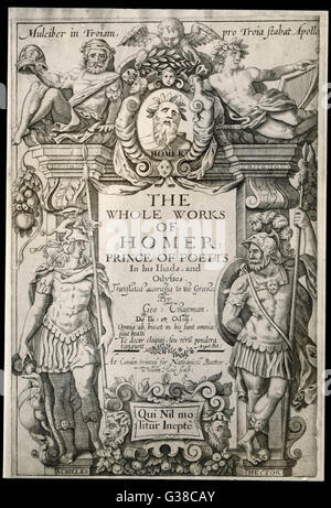 Homer - ' The Whole Works of Homer', translated by George Chapman Stock ...