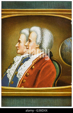 Joseph-Michel and Jacques-Etienne Montgolfier, French brothers ...