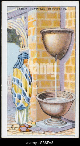 The Egyptian CLEPSYDRA, or Water Clock, measures time by how long it ...