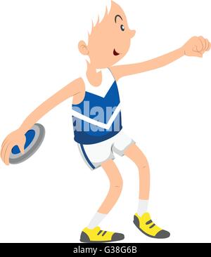 Track and Field Athlete with Discus Clipart Stock Vector Image & Art ...