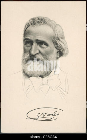 Giuseppe Verdi, Italian opera composer, portrait, 1813 - 1901 Stock ...