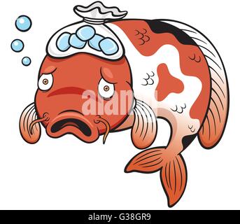 Vector illustration of Cartoon fish sick Stock Vector Image & Art - Alamy