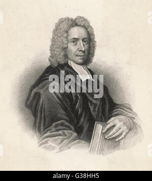 ISAAC WATTS divine and writer Date: 1674 - 1748 Stock Photo - Alamy