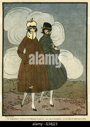 Cartoon, French wartime scenes, WW1 Stock Photo - Alamy