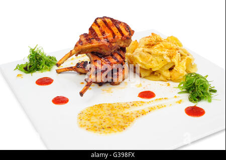 Grilled rabbit legs Stock Photo - Alamy