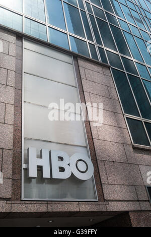 HBO Headquarters Sign, Front Entrance, 6th Avenue, NYC Stock Photo - Alamy
