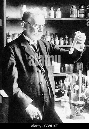 Paul Ehrlich; 1854 1915; German Bacteriologist; Illustration Stock ...