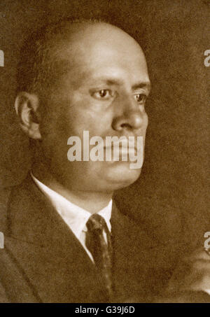 Portrait of Italian dictator Benito Mussolini in Rome, Italy Stock ...