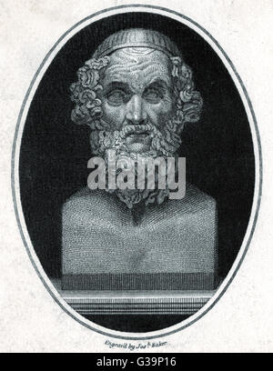 HOMER (9th-8th CENTURY B.C.). /nGreek poet. Roman copy of a lost Greek ...
