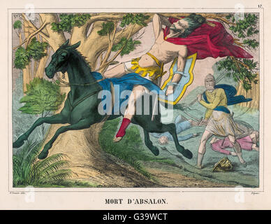 Absalom caught by his hair (and killed by Joab, contrary to David 's ...