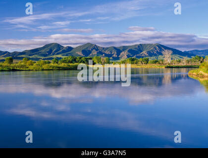 missouri river below the adel mountains near cascade, montana Stock ...