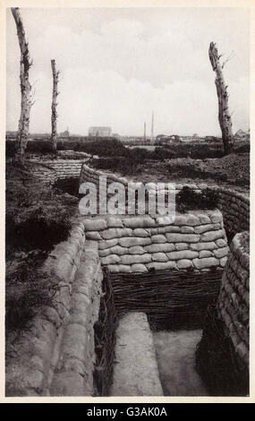 WORLD WAR 1. Battle of the Yser. Belgian German trenches. Diksmuide ...