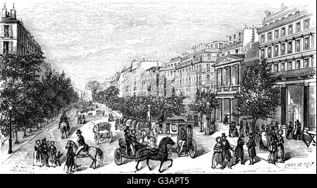 Paris, France - Grands Boulevards. Date: circa 1800 Stock Photo - Alamy