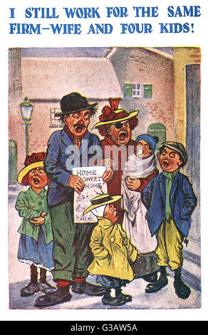 Working class family group poverty 1970s UK Mother father children and ...