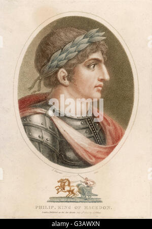 Philip II of Macedon (382-336 BC) father of Alexander the Great. This ...