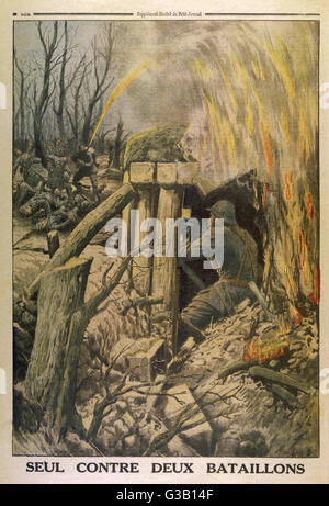 French machine-gunner 1916 Stock Photo - Alamy
