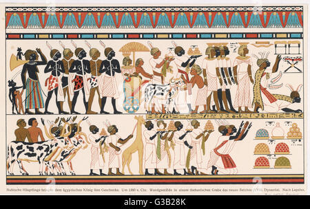 Variety of clothing from Ancient Egypt. From left to right: priestess ...