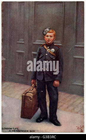 London Messenger Boy Stock Photo - Alamy