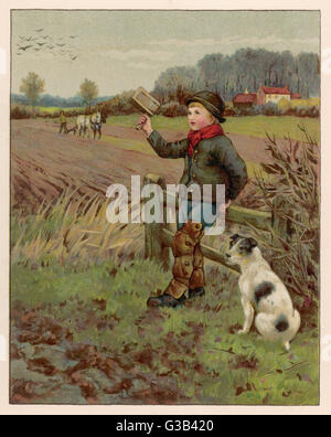 BOY SCARING CROWS 1888 Stock Photo - Alamy