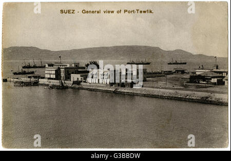 Port of Suez (Port Tewfik) Egypt, circa 1890 Stock Photo - Alamy
