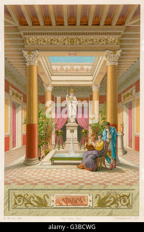 POMPEII ATRIUM RESTORED Stock Photo - Alamy