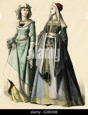 15th Century German Ladies of rank Stock Photo: 62846087 - Alamy
