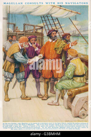 Magellan And His Crew Stock Photo: 7132813 - Alamy