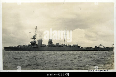 HMS Frobisher, British heavy cruiser, in dry dock Stock Photo - Alamy