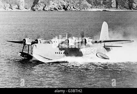 Short Sunderland flying boat, RAAF, WW2 Stock Photo - Alamy