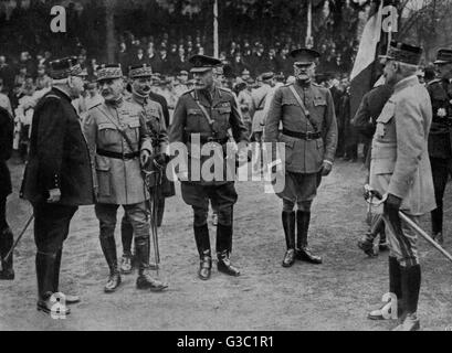 Marshal Ferdinand Foch, General John J. Pershing, Madame and Marshal ...