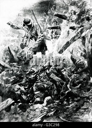 WW1 - Night attack and action in the trenches Stock Photo - Alamy