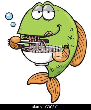 Cute cartoon fish isolated on a white background. Vector illustration ...