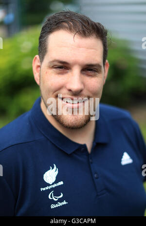 Ben Jesson during the team announcement at the Stoke Mandeville Stadium ...