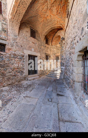 The Arco de Santa Ana in CÃ¡ceres, Spain, is a historic archway located ...