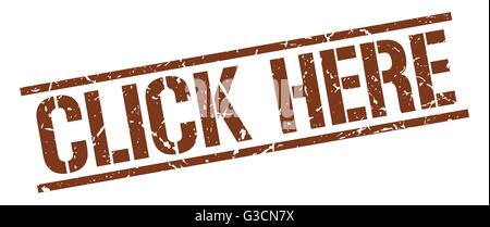 click brown grunge square vintage rubber stamp Stock Vector Image & Art ...