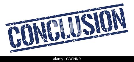 square grunge blue conclusion stamp Stock Vector Image & Art - Alamy