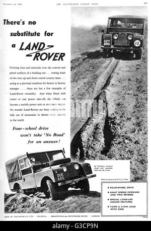Land Rover advertisement, 1955 Stock Photo - Alamy