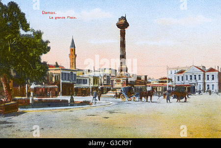 Column at Marjeh Square, Damascus, Syria Stock Photo - Alamy