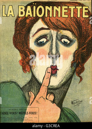Front cover, La Baionnette, WW1 Stock Photo - Alamy