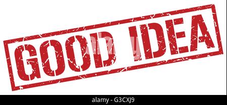 square grunge red good idea stamp Stock Vector Image & Art - Alamy