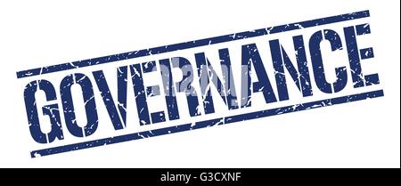 governance blue grunge vintage stamp isolated on white background Stock ...