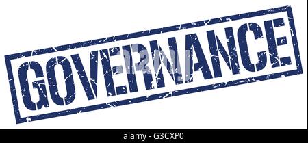 governance blue grunge square vintage rubber stamp Stock Vector Image ...