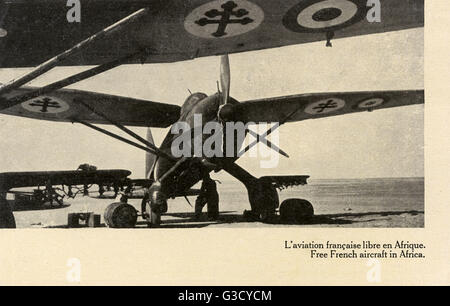 WW2 - Aircraft of the Free French 'Lorraine' Squadron, Libya Stock ...
