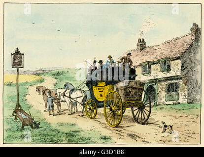 Royal mail coach post horse drawn carriage postal delivery service ...