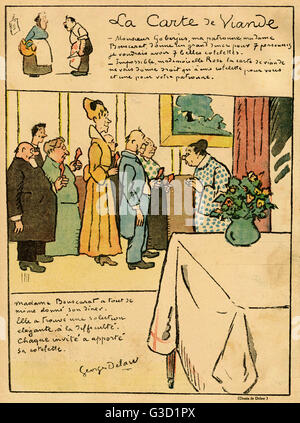 Cartoon, Meat rationing, WW1 Stock Photo - Alamy