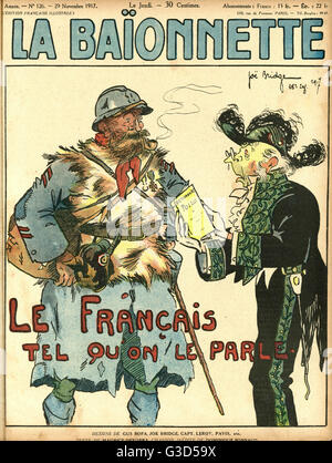 Front cover, La Baionnette, WW1 Stock Photo - Alamy