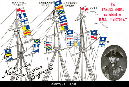 'England expects that every man will do his duty' signal flags Stock ...