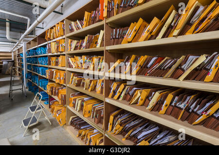 Medical records storage room Stock Photo - Alamy
