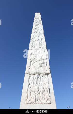 Mussolini obelisk in Rome Stock Photo - Alamy