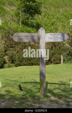 Sign post Long Mynd Shropshire uk Stock Photo - Alamy